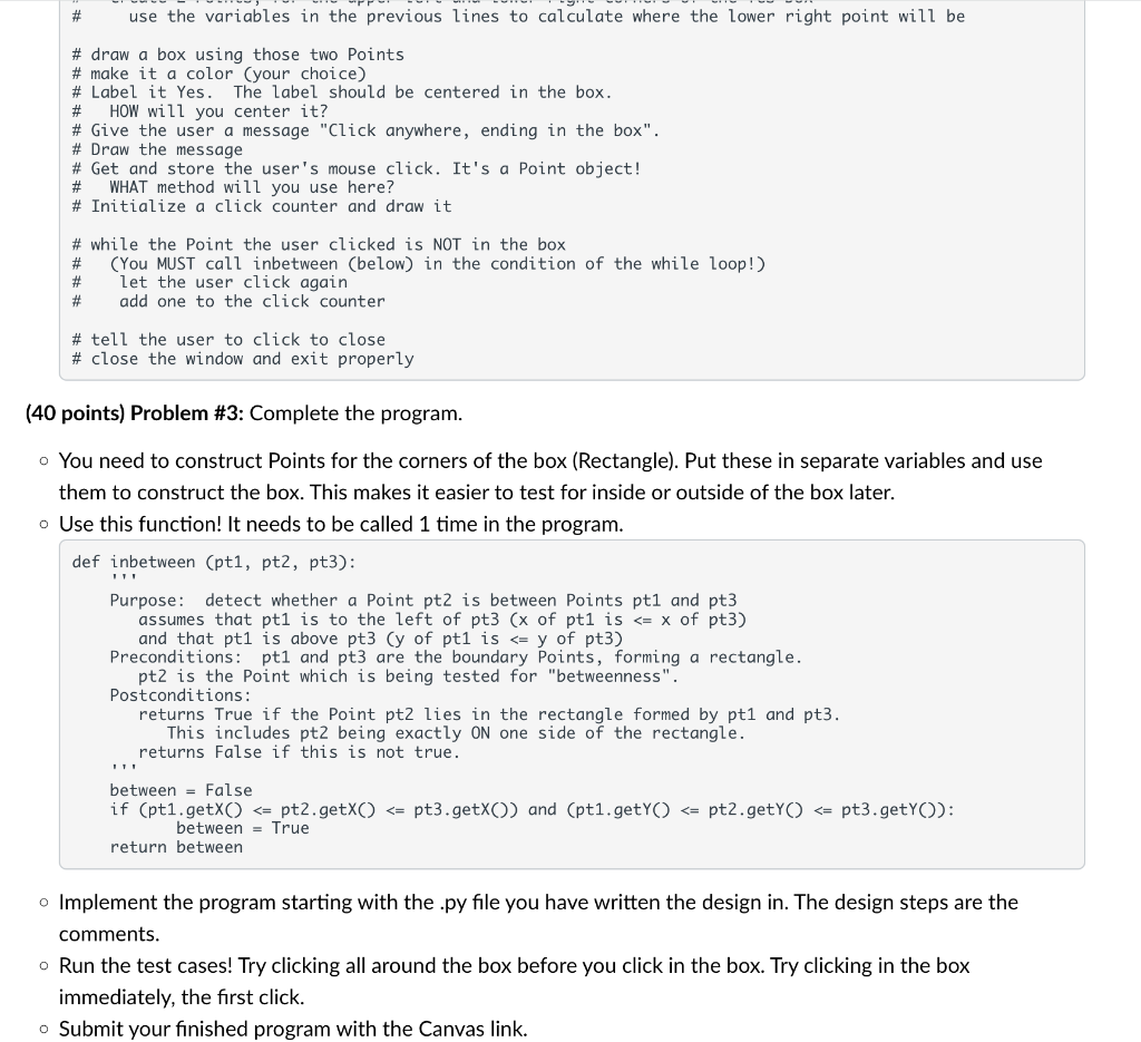 Solved Hi, I need help completing the code in this program. | Chegg.com