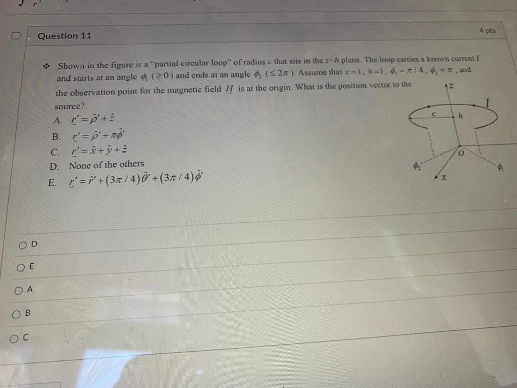 * Shown in the figure is a "partial circular loop" of | Chegg.com