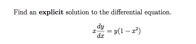 Solved Find an explicit solution to the differential | Chegg.com