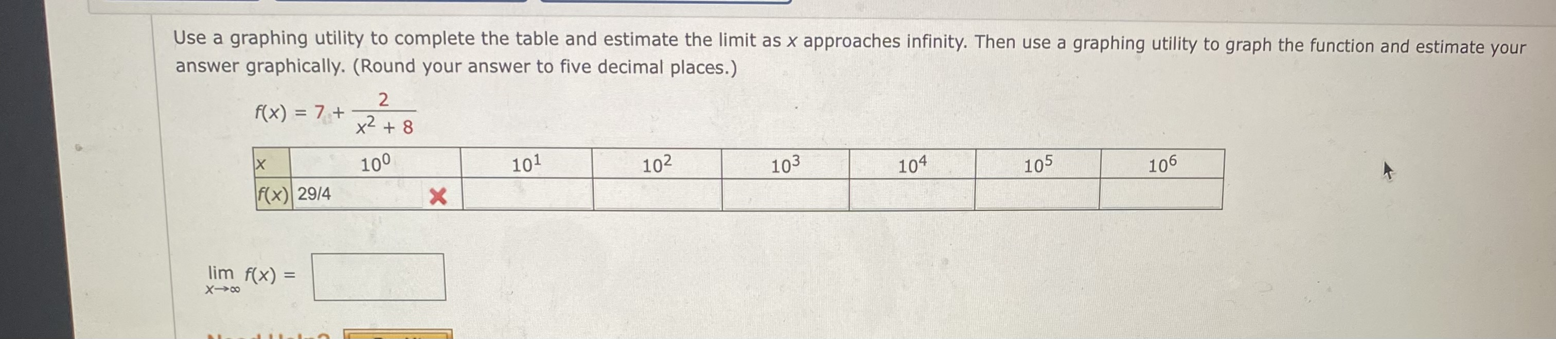 Solved Use a graphing utility to complete the table and | Chegg.com