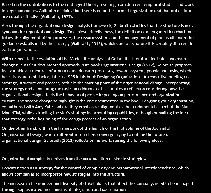 Solved Galbraith star model application The star model, | Chegg.com