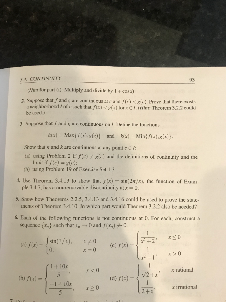 Solved Please answer question 3 with a rigorous proof using | Chegg.com