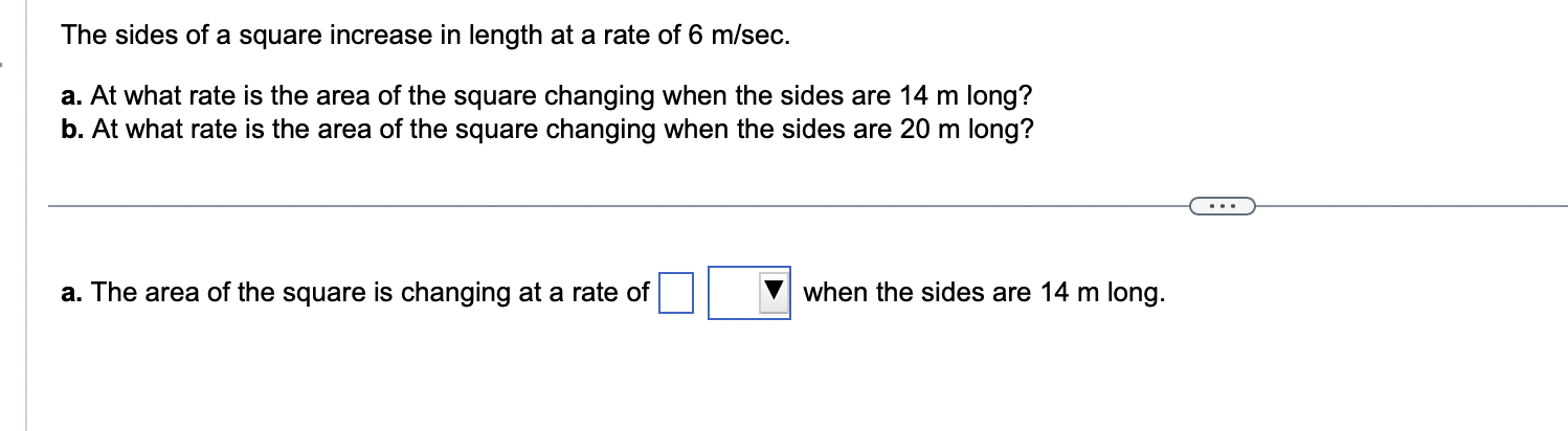 Solved The sides of a square increase in length at a rate of | Chegg.com
