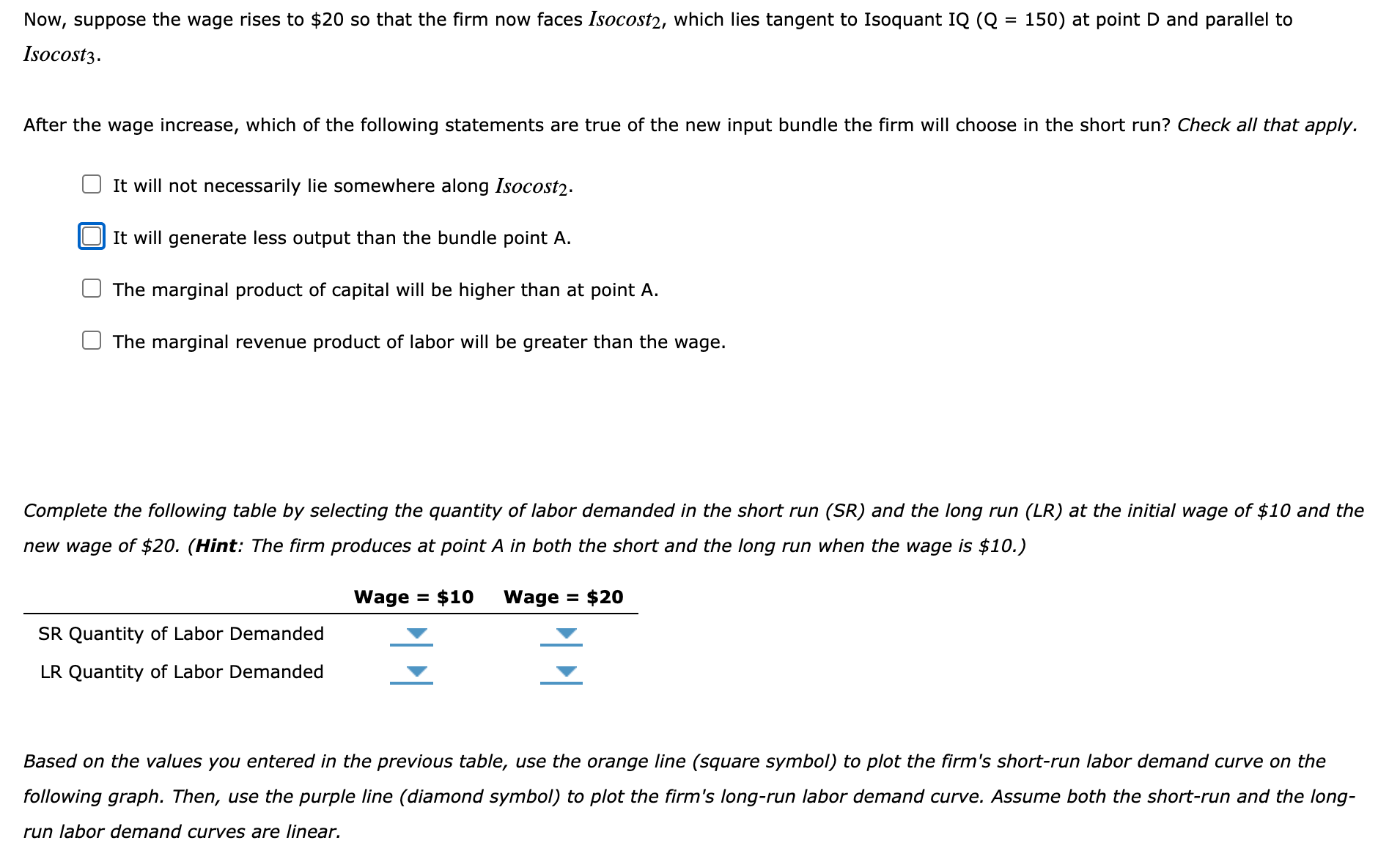 Solved SR and LR change in labor demand in response to a | Chegg.com