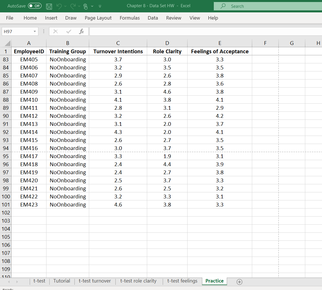 Solved Using data found in the “Practice” sheet of the Excel | Chegg.com