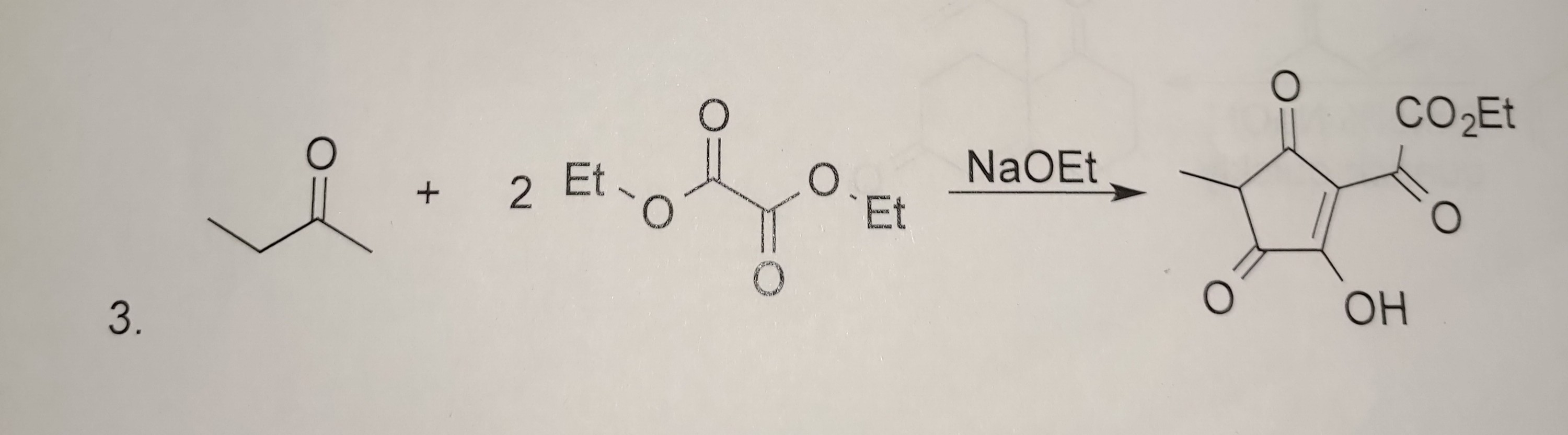 Solved 2 mol% NaOH quench quickly ΝΟ CO2Et T NaOEt, + 2 | Chegg.com