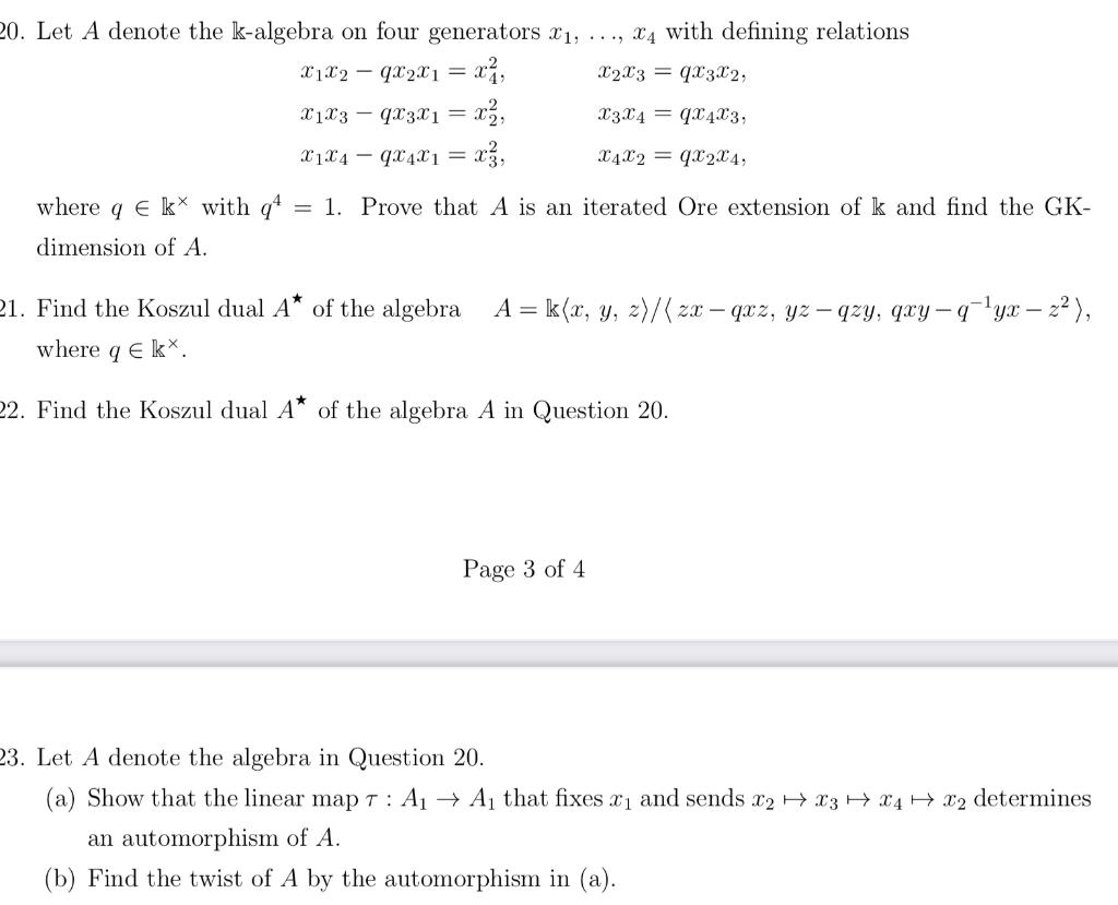 Solved I need the solutions for all questions 20-23. In the | Chegg.com