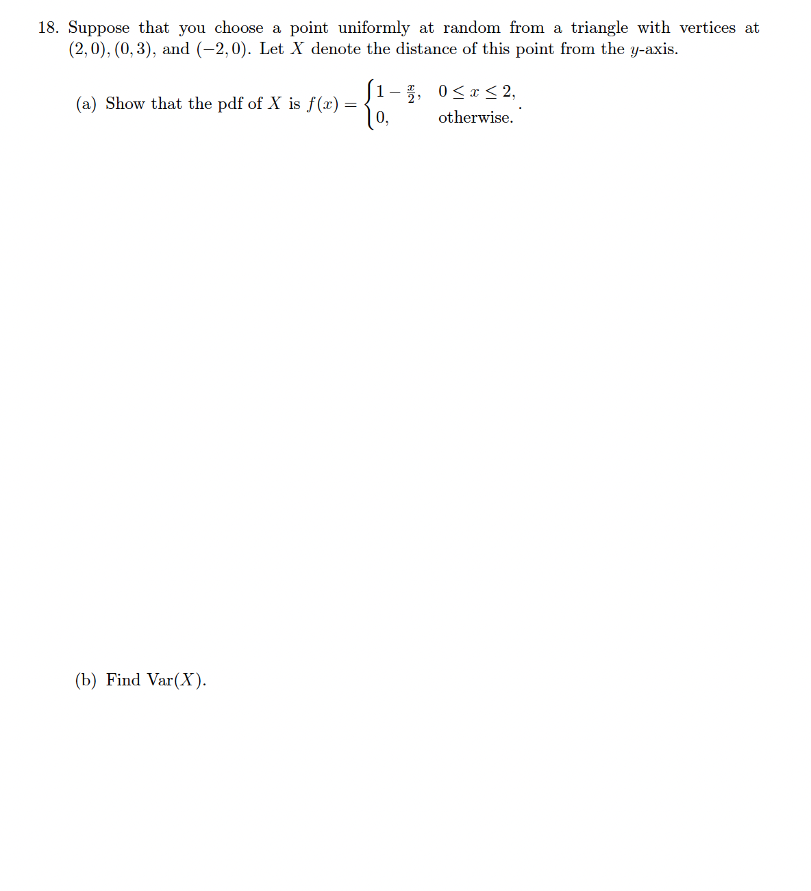 Solved 8. Suppose that you choose a point uniformly at | Chegg.com