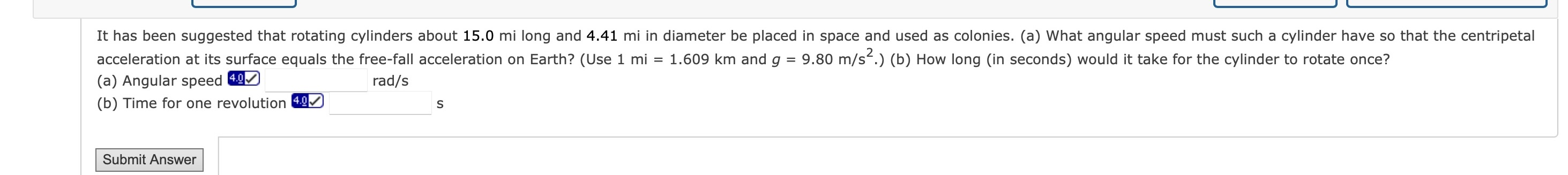 Solved acceleration at its surface equals the free-fall | Chegg.com