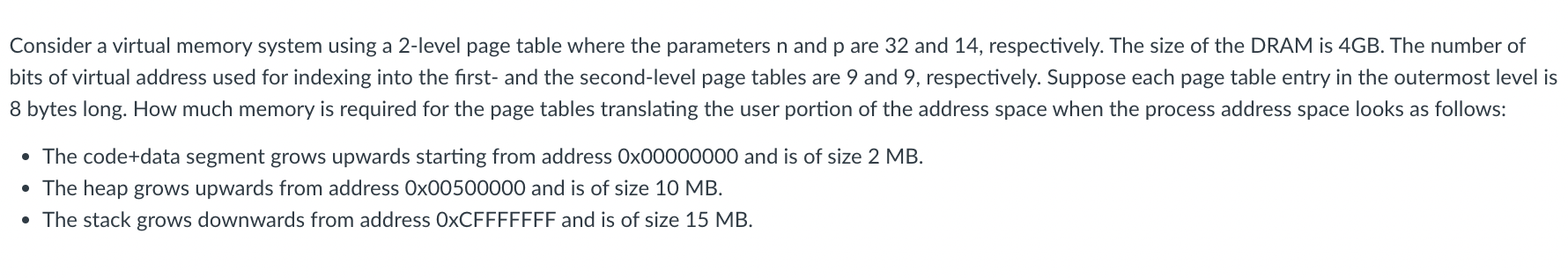 Solved Consider a virtual memory system using a 2-level page | Chegg.com