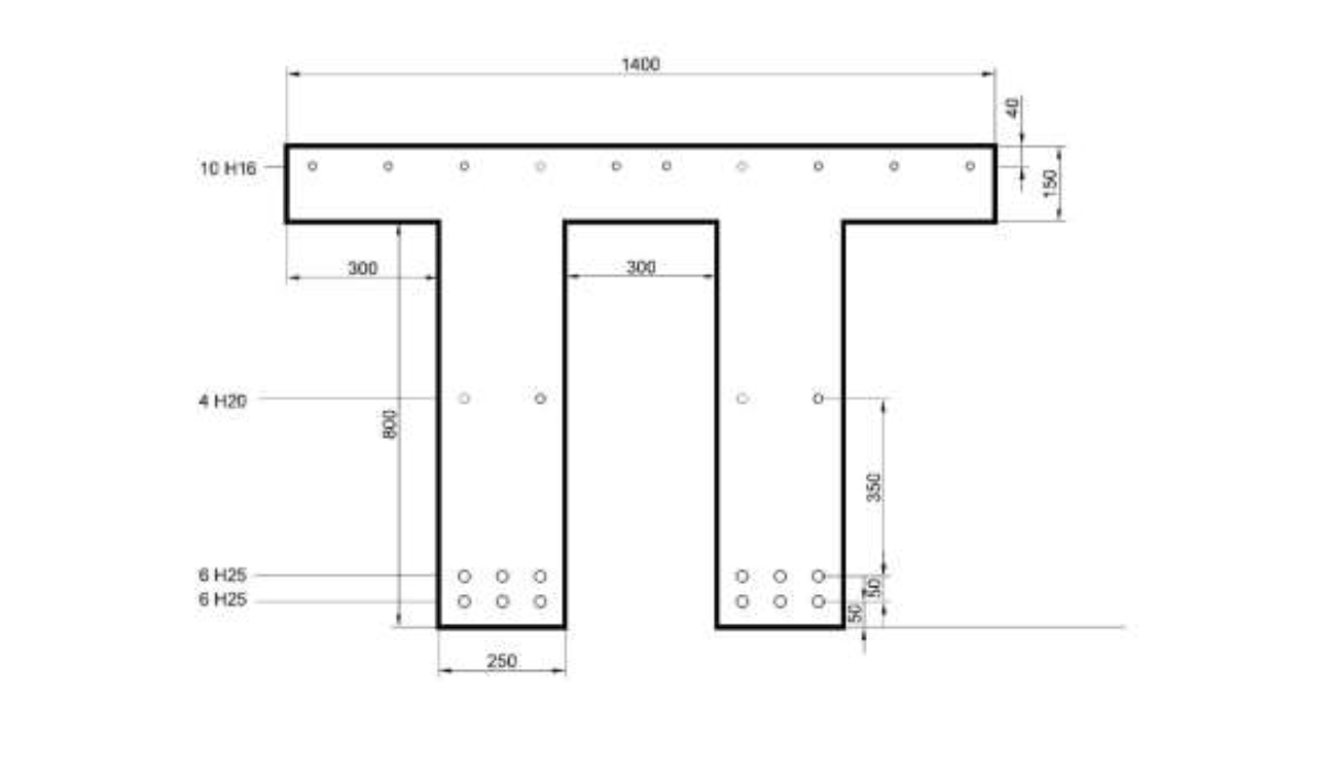 Solved (b) The figure below shows the a reinforced concrete | Chegg.com