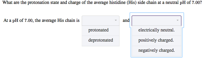 Solved What are the protonation state and charge of the | Chegg.com