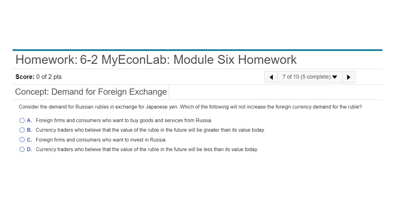 Solved Homework: 6-2 MyEconLab: Module Six Homework Score: 0 | Chegg.com