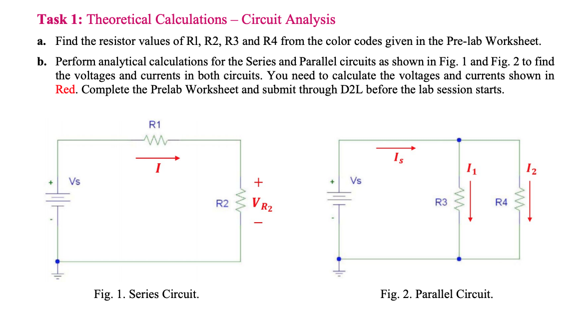 Solved Task 1: Theoretical Calculations - Circuit Analysis | Chegg.com Solved Task 1: Theoretical Calculations - Circuit Analysis | Chegg.com