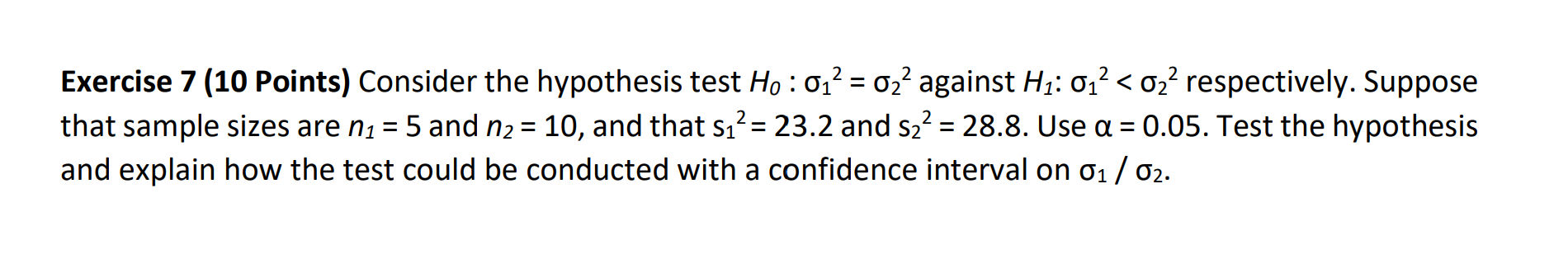 Solved Exercise 7 10 Points Consider The Hypothesis Test