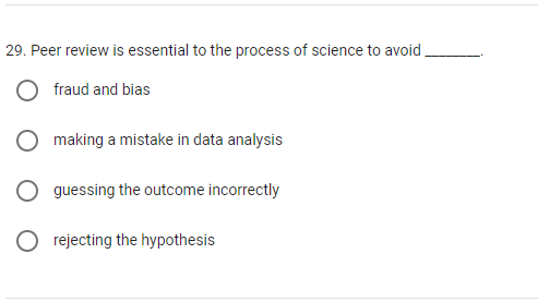 Solved Peer review is essential to the process of science to | Chegg.com