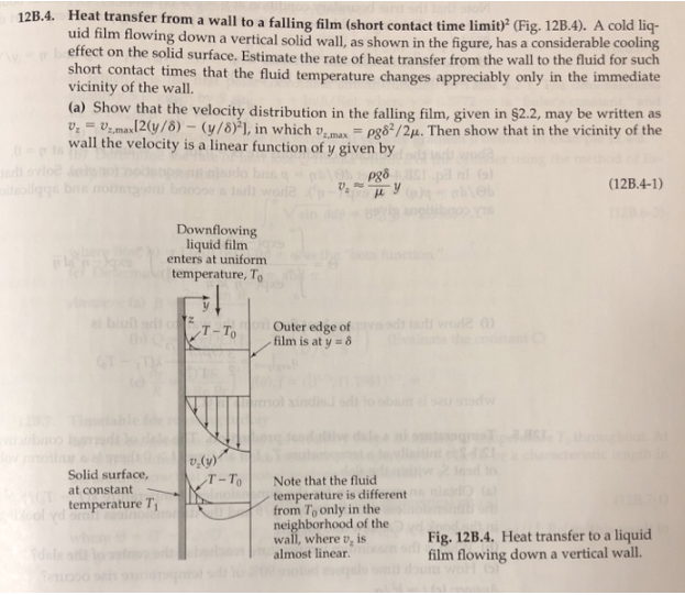 Solved 123.4. Heat transfer from a wall to a falling film | Chegg.com