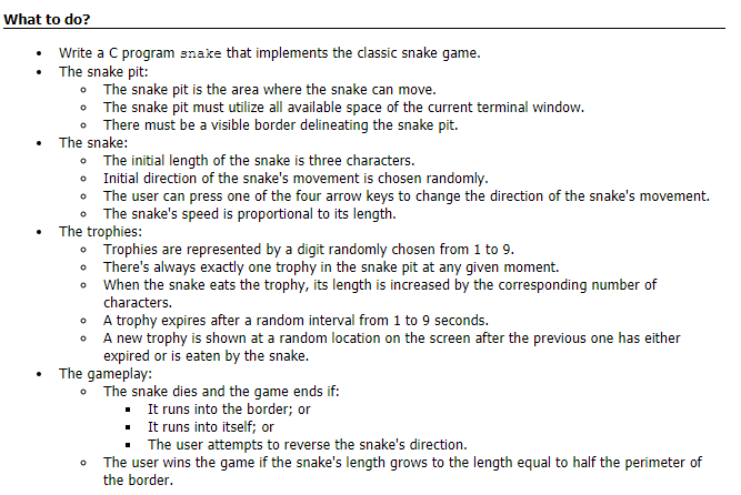 Solved This project must utilize the curses or ncurses | Chegg.com