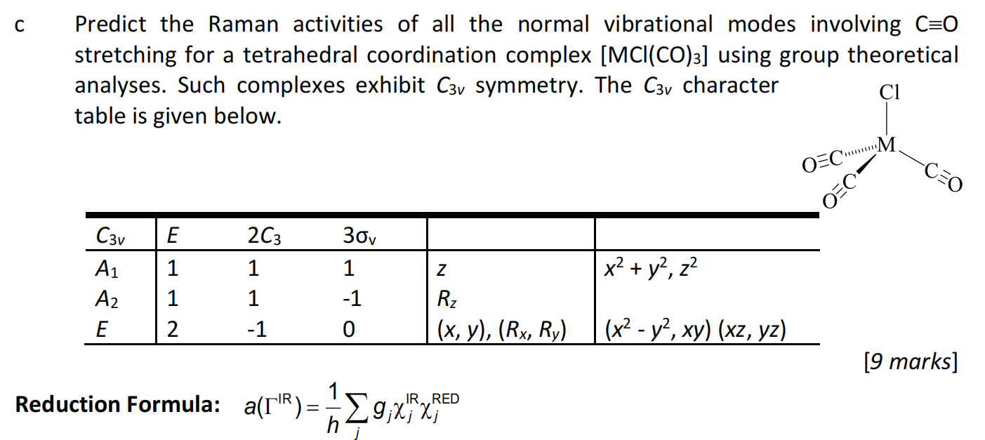 Solved Predict the Raman activities of all the normal | Chegg.com