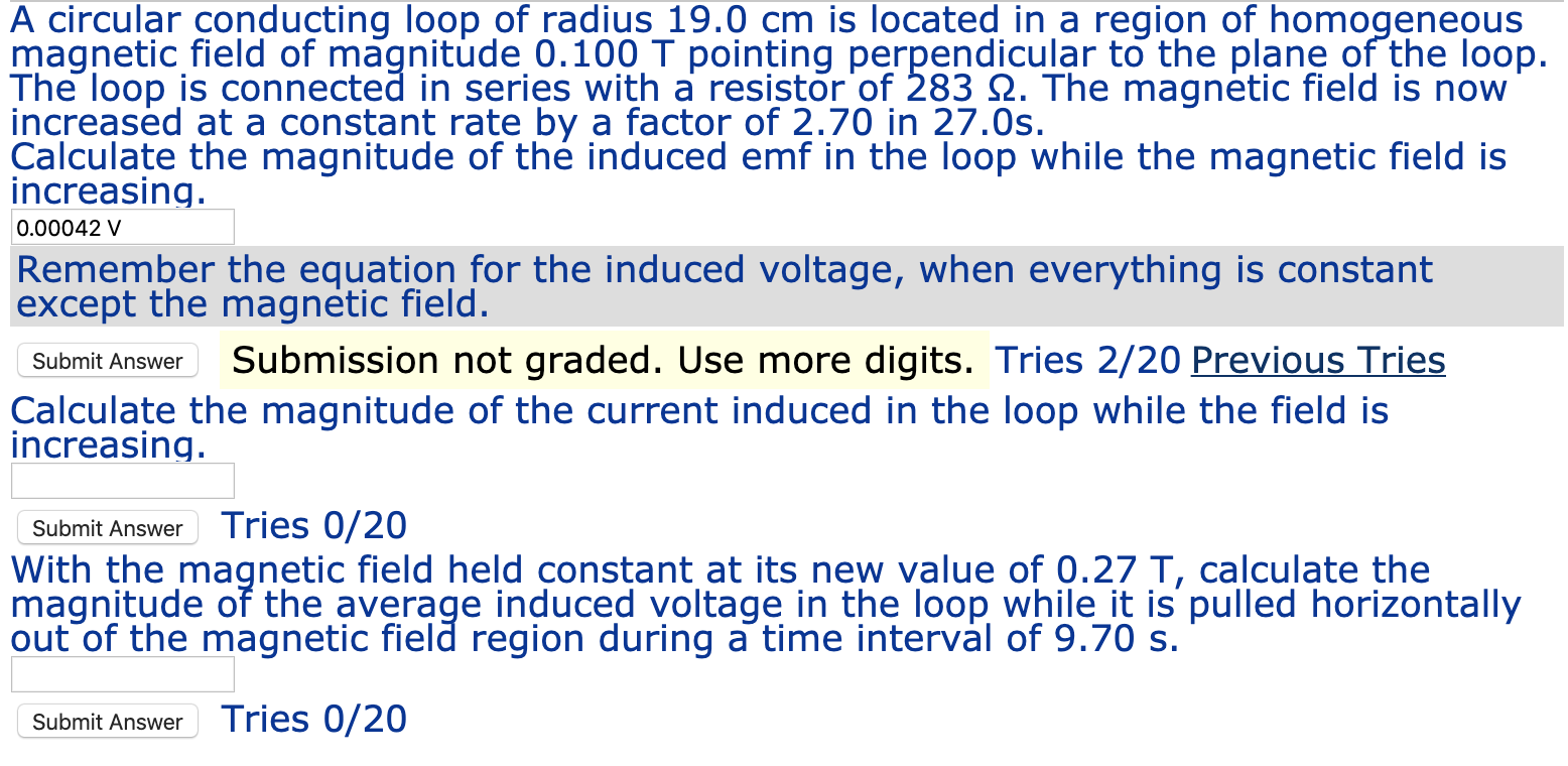 Solved A circular conducting loop of radius 19.0 cm is | Chegg.com