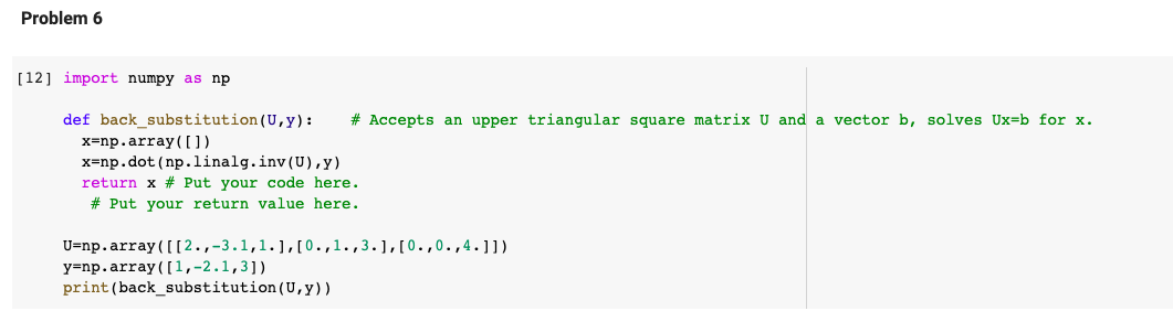Solved Problem 7. Define a function LU_solver (A,b) which | Chegg.com