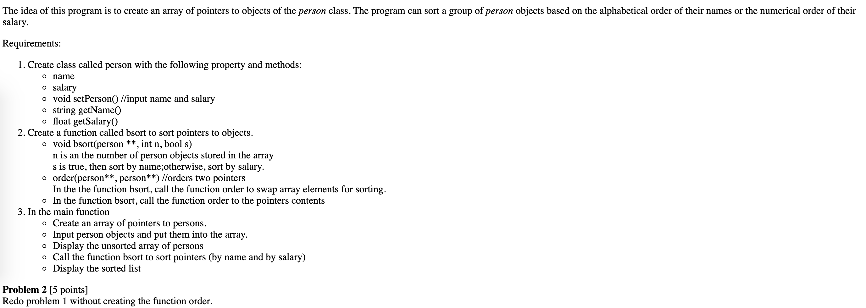 The Idea Of This Program Is To Create An Array Of