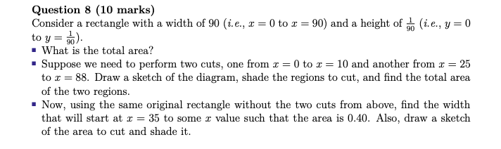 Solved Question 8 (10 marks) Consider a rectangle with a | Chegg.com
