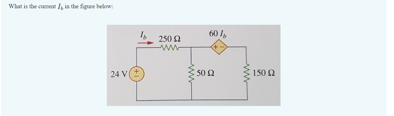Solved What is the current Ib in the figure below: | Chegg.com