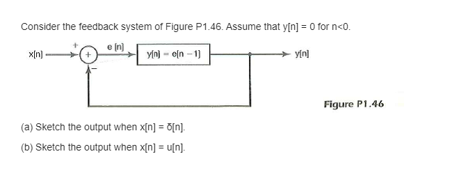 Solved Consider the feedback system of Figure P1.46. Assume | Chegg.com