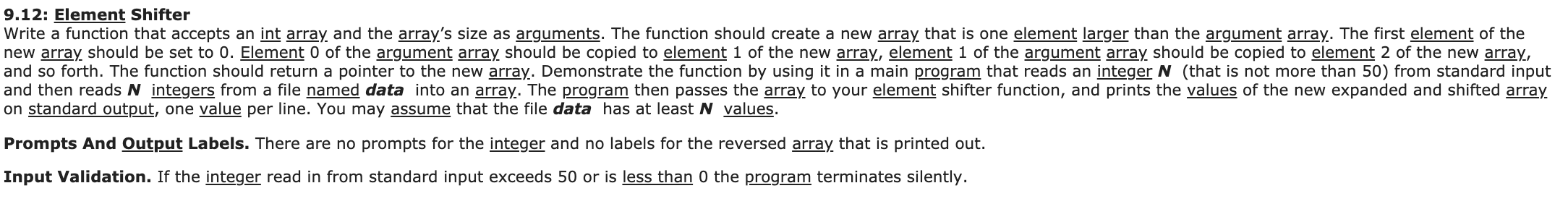 Solved 912 Element Shifter Write A Function That Accepts 1590