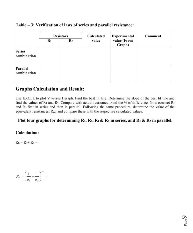 Solved Experiment No. E1 Experiment Name: Verification of | Chegg.com