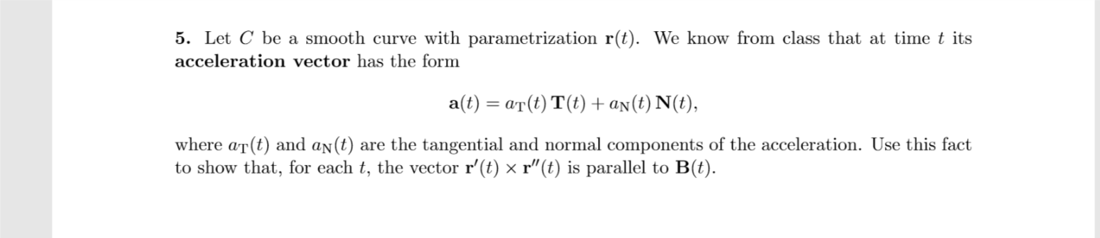 Solved Let C be a smooth curve with parametrization r(t). We | Chegg.com