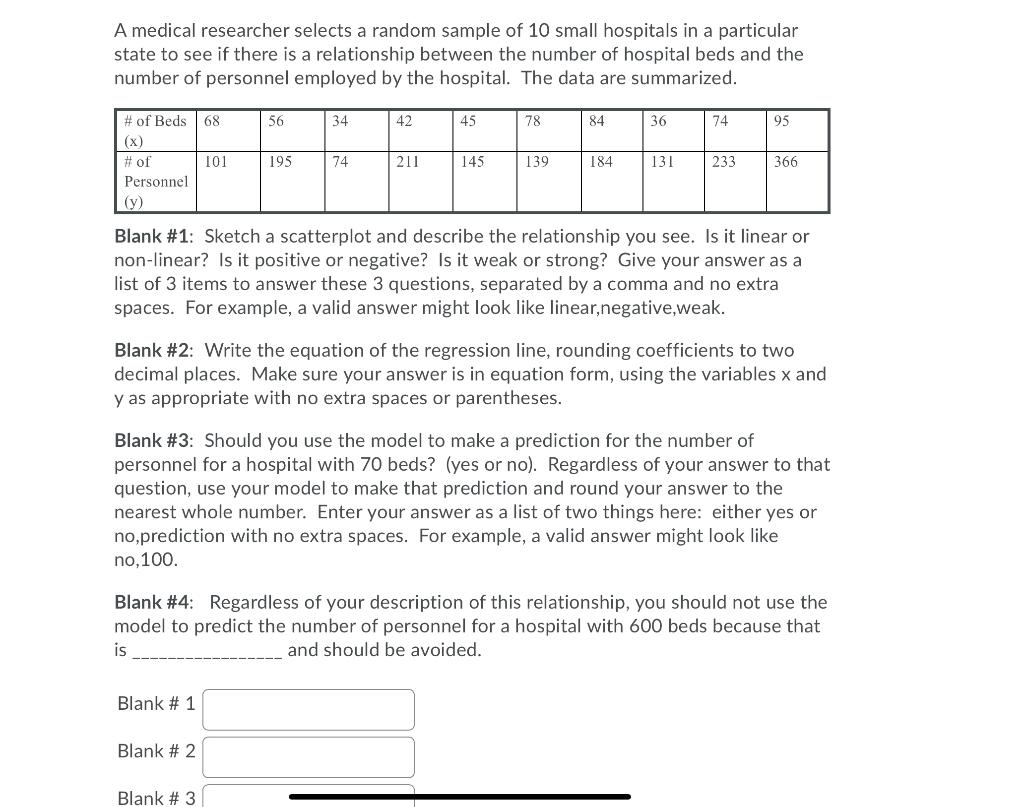 Solved A medical researcher selects a random sample of 10 | Chegg.com