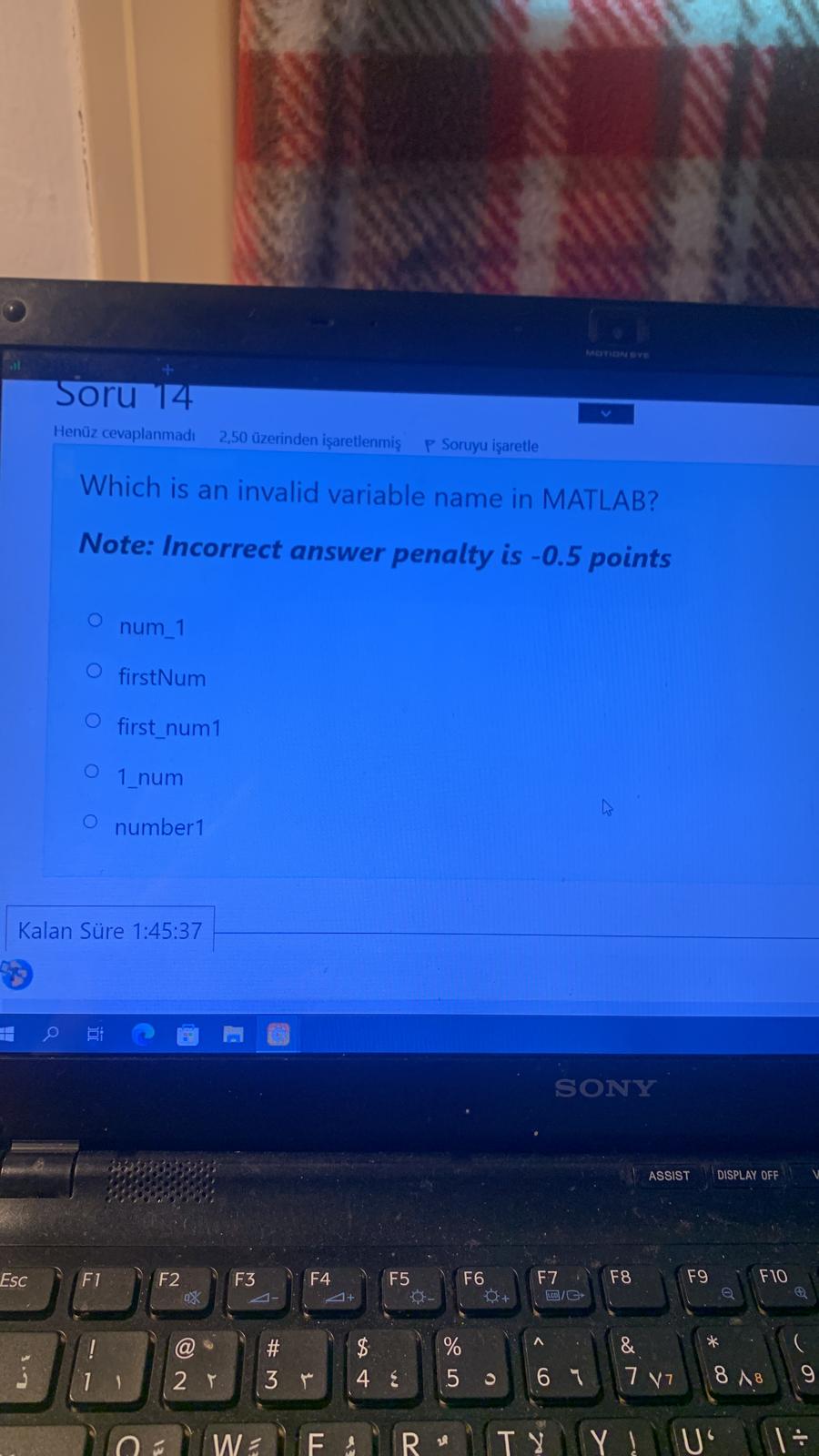 Solved Which Is An Invalid Variable Name In MATLAB Note Chegg