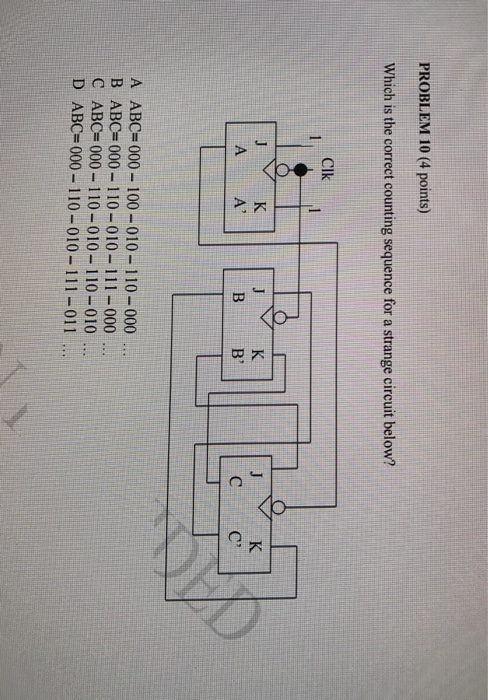 Solved Which is the correct counting sequence for a strange | Chegg.com
