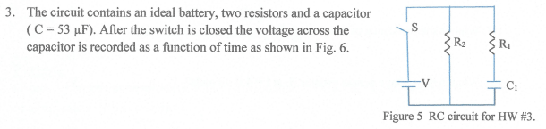 Solved 3. The circuit contains an ideal battery, two | Chegg.com
