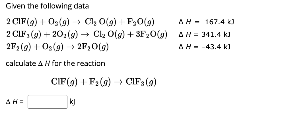Solved Given the following | Chegg.com