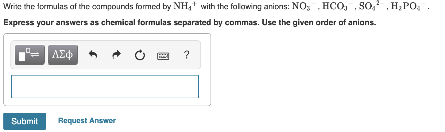 Solved Write the formulas of the compounds formed by | Chegg.com