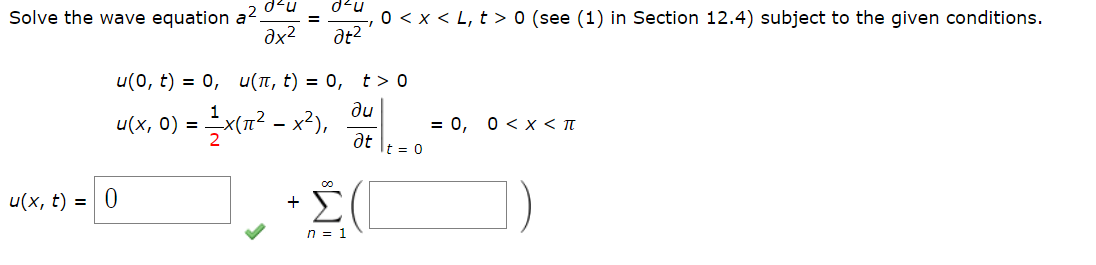 Solved Solve the wave equation | Chegg.com
