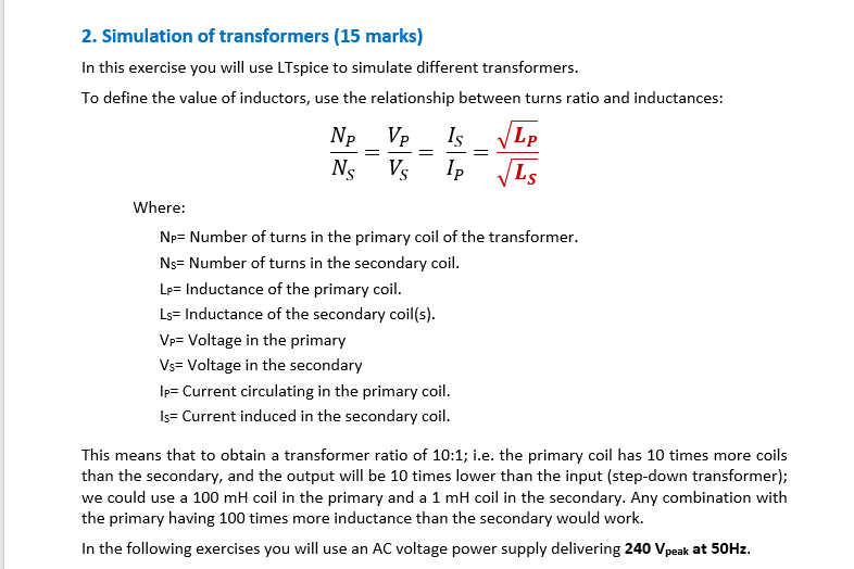Solved 2. Simulation of transformers (15 marks) In this | Chegg.com