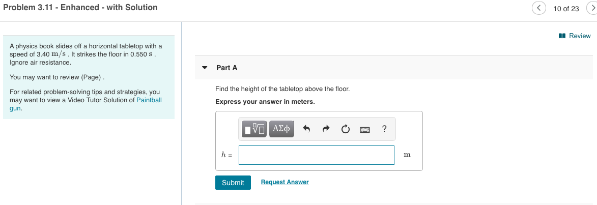Solved Review Part B Find the horizontal distance from the | Chegg.com