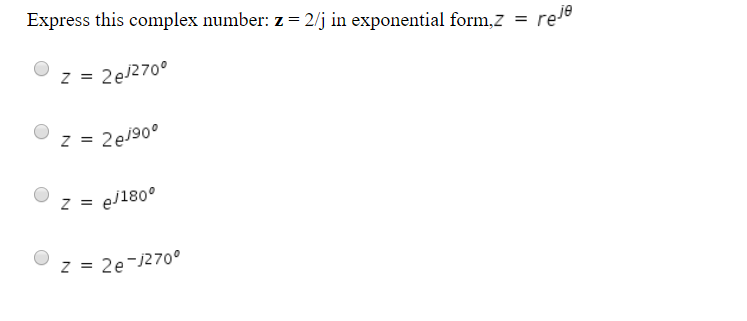 Solved Express this complex number: z-Dj in exponential | Chegg.com