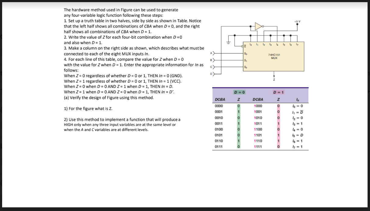 Solved 5v E Lo 1 1 1 1 Is Oly The Hardware Method Used In 