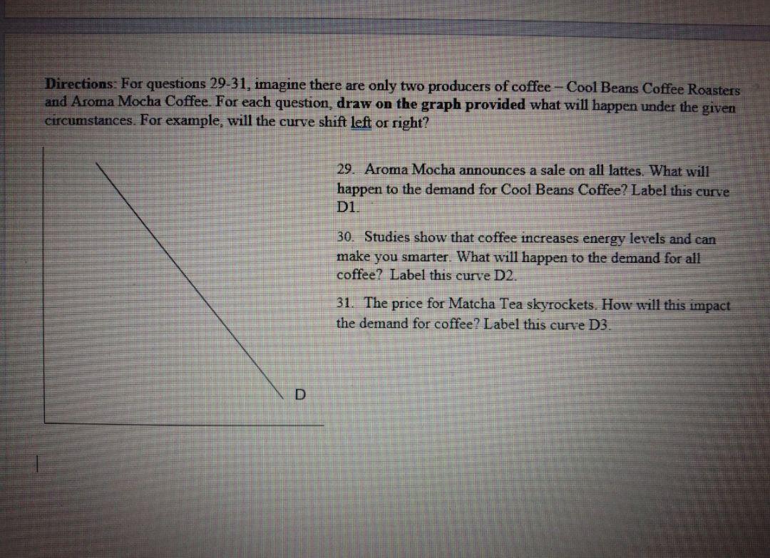 Solved Directions: For questions 29-31, imagine there are | Chegg.com