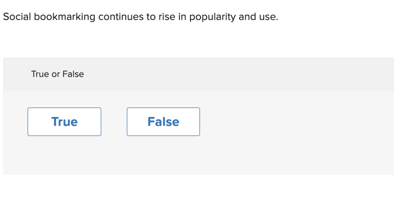Solved Social bookmarking continues to rise in popularity | Chegg.com