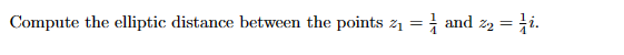 Solved Compute the elliptic distance between the points | Chegg.com