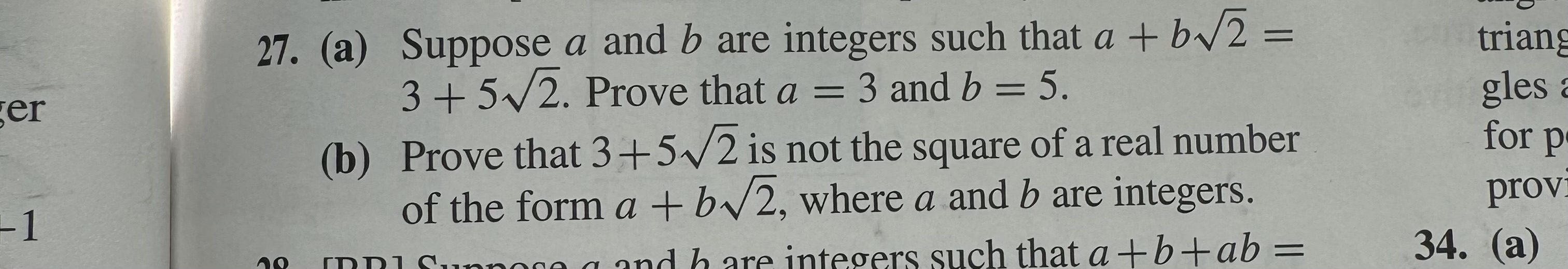 Solved (a) ﻿Suppose a and b ﻿are integers such that | Chegg.com