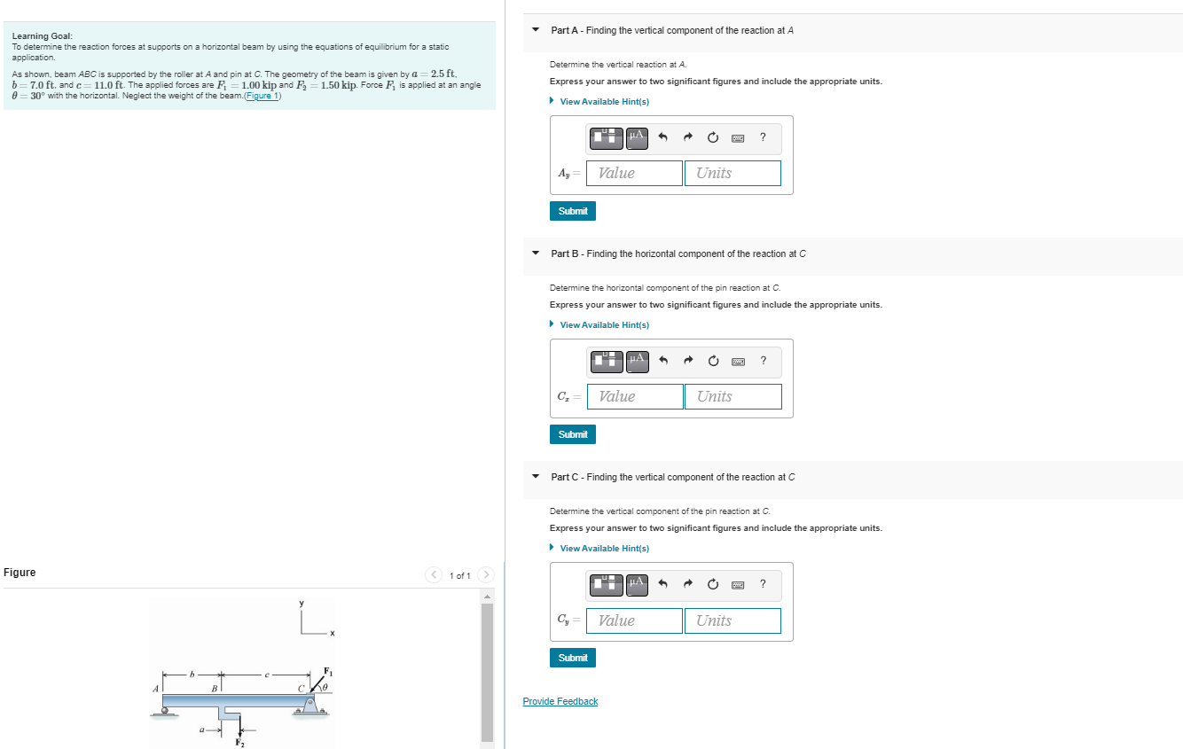 Solved Part B - Finding the horizontal component of the | Chegg.com