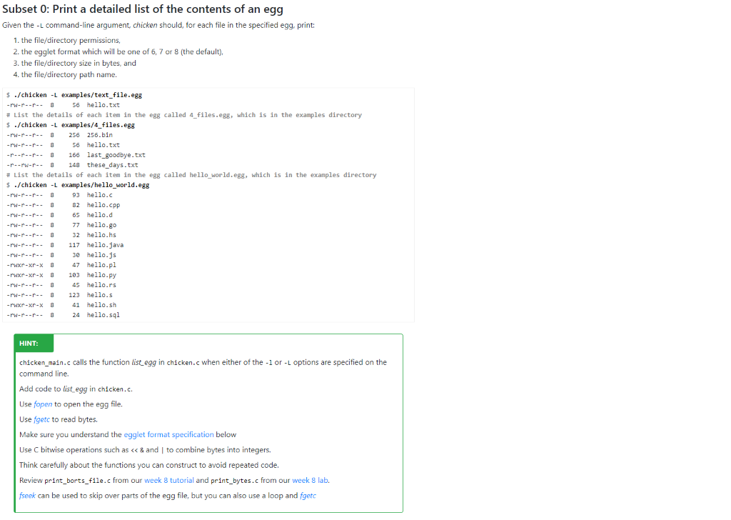 Solved Subset 0 To complete subset 0, you need to implement | Chegg.com