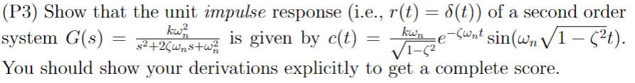 Solved (P3) Show that the unit impulse response (i.e., | Chegg.com